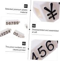 China Retail Shop Plastic Price Tag Cube 3x5mm For Jewelry Store Display for sale