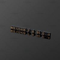 China AP1-5-3 5*3mm Mini ABS Plastics Price Cubes Flat Relief Digital Pricing Systems for sale
