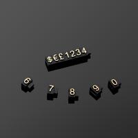 China 5*3mm Flat Relief Digital Price Tag 170pcs per pack for jewellery watch for sale