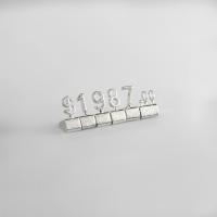 China Digits Stand Upright Metal Price Tag Cubes Gold Coloured 8 Mm for sale