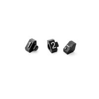 China Plastic Mini Jewellery Price Tag Cubes Triangular Black 5x3mm for sale