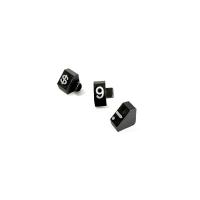 China Plastic Mini Jewellery Price Tag Cubes Triangular Black 5x3mm for sale