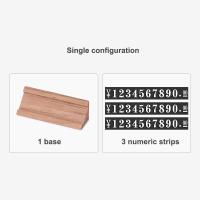 China Adjustable Supermarket Price Tags on Wooden Base 69X30mm for sale