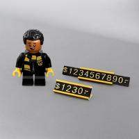 China Plastics Letters Gold Price Display Tags Mini 23x8mm With Metal Base for sale