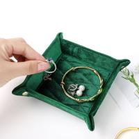 China Velvet Nightstand Jewelry Box For Storing Watches Coins And Necklaces for sale