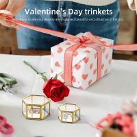 China M5.5*11*6cm Hexagonal Greenhouse Glass Jewelry Storage Box for sale