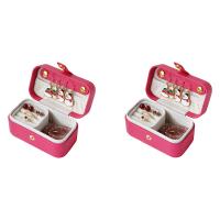 China Pearlescent Rouge Red Jewelry Organizer Box Mini Travel Display Cases for sale