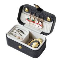 China Mini Travel Jewelry Organizer Box Small Pearlescent Black For Jewelry for sale