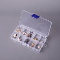 China Small Pink Lock Plastic 10 Grid Bead Organizers And Storage Containers Box for sale