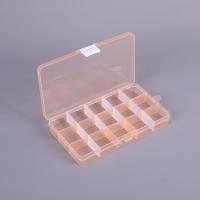 China Durable PP Material Orange 15 Grid Plastic Storage Box Organizer with Removable Dividers for sale