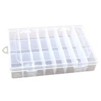 China 24 Grid Transparent Plastic Organizer Box Removable Dividers Storage for sale