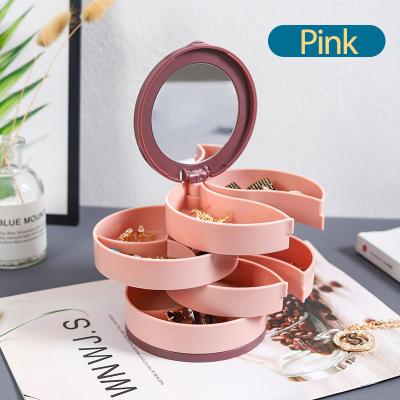 China Plastic Jewelry Organizer Box Compact for Home Storage 10x10x10cm for sale