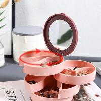 China Plastic Jewelry Organizer Box Compact for Home Storage 10x10x10cm for sale