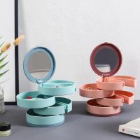 China Plastic Jewelry Organizer Box Compact for Home Storage 10x10x10cm for sale