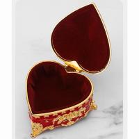 China Enamel Oval Metal Jewelry Storage Organizer Box 8.9x5.9cm With Zinc Alloy Material for sale