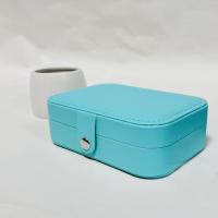 China Blue Bedroom Jewelry Storage Box For Rings Necklaces And Earrings for sale
