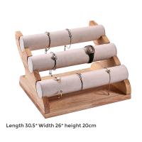 China Retail Wood Jewelry Holder Stand Display Set For Necklaces Pendants for sale