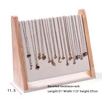 China Retail Wood Jewelry Holder Stand Display Set For Necklaces Pendants for sale