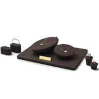 China Brown Jewelry Display Props Exhibition Small Necklace Display Seat for sale