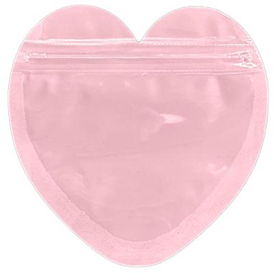China PINK Macaron Heart Jewelry Self Sealing Bags for Packaging Gifts Storage Solutions for sale