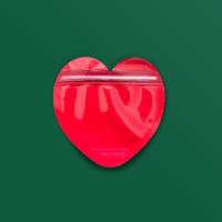 China Red Macaron Heart Self Seal Jewelry Packaging Bags Ring Gift for Small Item for sale