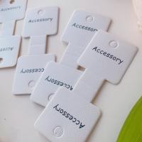China Double Fold Hair Pin Card Embossed Black Text 100pcs for sale