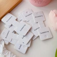 China Double Fold Hair Pin Card Embossed Black Text 100pcs for sale