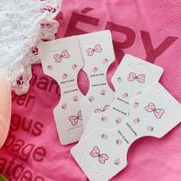 China Strawberry Bow Paperboard Hair Tie Display Cards 100pcs Bulk Pack for sale