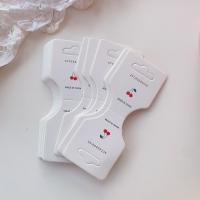 China Paperboard Supermarket Price Tags Cherry Hair Tie Display Cards 100pcs 9 X 3.5 Cm for sale