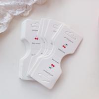 China Paperboard Supermarket Price Tags Cherry Hair Tie Display Cards 100pcs 9 X 3.5 Cm for sale