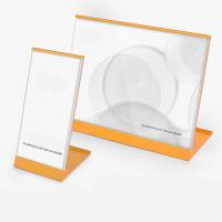 China T Shape Double Sided Acrylic Sign Holder Stand Restaurant Acrylic Menu Display Stand for sale