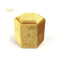 China Gold Velvet Ring Jewelry Packaging Boxes for Any Occasion Gift for sale