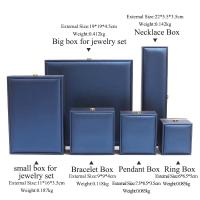 China Custom Logo PU Leather Storage Box 6 Colors Ring Packaging Box for sale