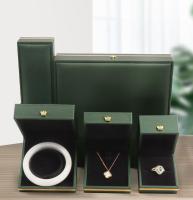 China Custom Logo PU Leather Storage Box 6 Colors Ring Packaging Box for sale
