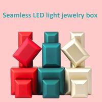 China Spray Paint Plastic Engagement Ring Gift Box Built In LED Light for sale