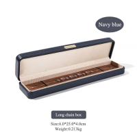 China Navy Blue PU Leather Ring Box Jewelry Storage Box For Weddings for sale