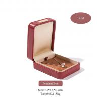 China Red PU Leather Jewelry Packaging Boxes For Ring Pendant Bracelet Necklace for sale