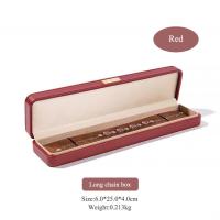 China Red PU Leather Jewelry Packaging Boxes For Ring Pendant Bracelet Necklace for sale