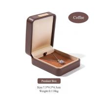 China Coffee Vintage PU Square Buckle Packaging Box For Jewelry for sale