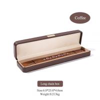 China Coffee Vintage PU Square Buckle Packaging Box For Jewelry for sale