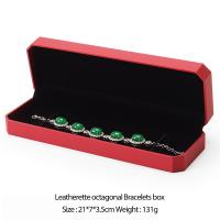 China Red Leatherette Octagon Bracelet Jewelry Packaging Boxes With Burr Free Edges for sale