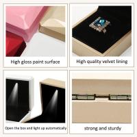 China Customized Spray Paint Box Gift Packaging LED Light Jewelry Box for sale