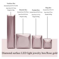 China Customized Spray Paint Box Gift Packaging LED Light Jewelry Box for sale