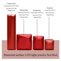 China Customized Spray Paint Box Gift Packaging LED Light Jewelry Box for sale