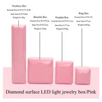 China Customized Spray Paint Box Gift Packaging LED Light Jewelry Box for sale