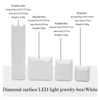 China Customized Spray Paint Box Gift Packaging LED Light Jewelry Box for sale