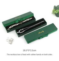 China Dark Green Paper Jewelry Box 5x5x3cm Bowknot Ring Packaging Box for sale