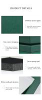 China Dark Green Paper Jewelry Box 5x5x3cm Bowknot Ring Packaging Box for sale