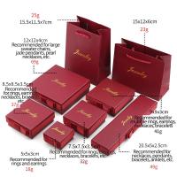 China Red Bow Specialty Hard Paper Necklace Bracelet Watch Jewelry Packing Boxes for Gift Presentation for sale