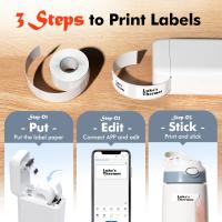 China Portable Thermal Sticker Label Printer 0.5 Inch Compatible with IOS / Android for sale
